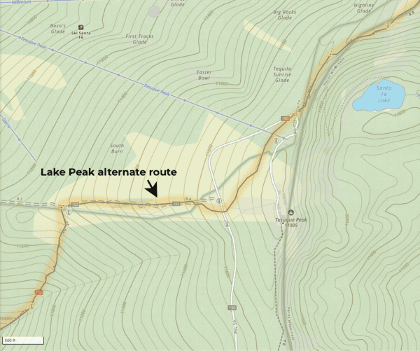 Lake Peak alternate route